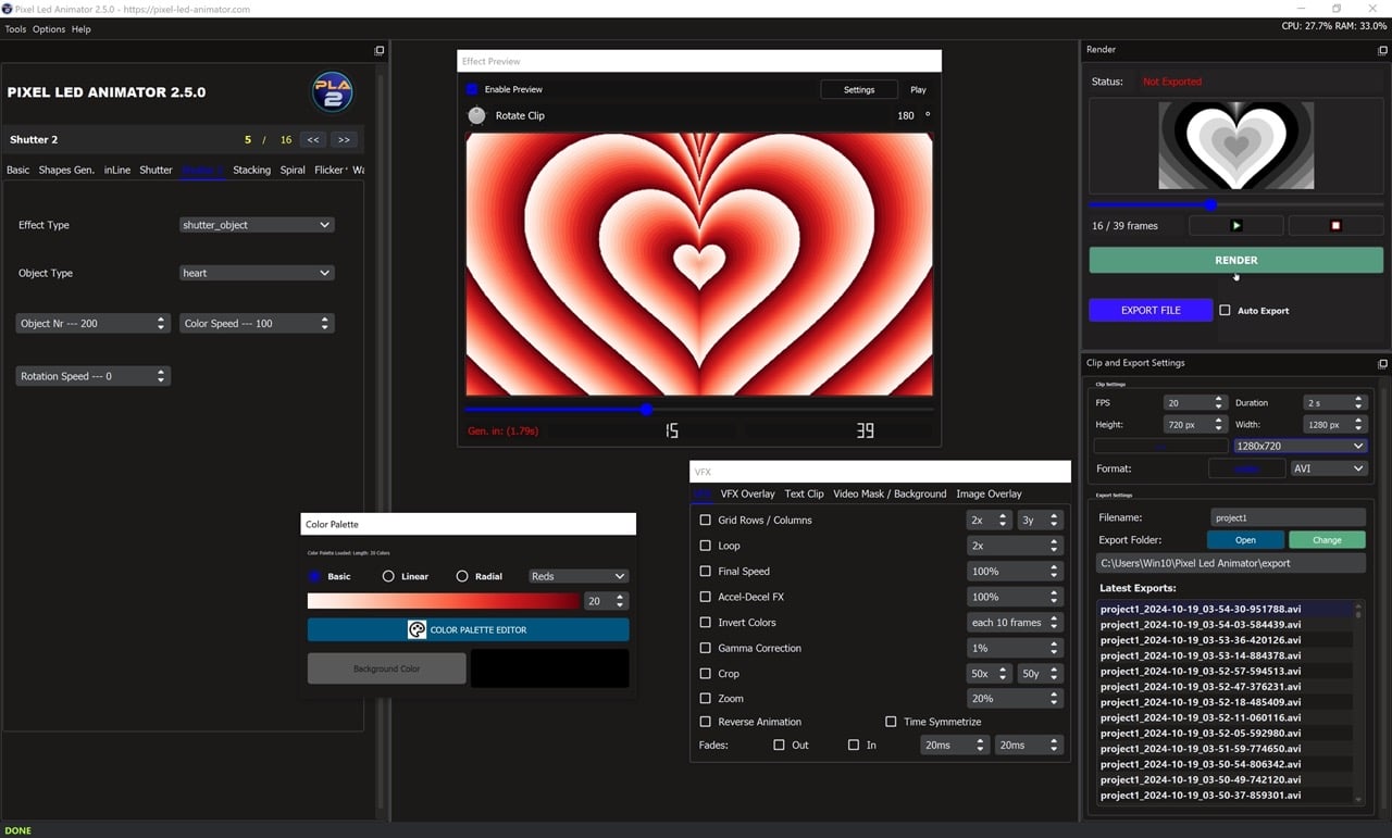 Pixel LED Animator - LED Effects Generator | SWF, AVI, GIF, MP4